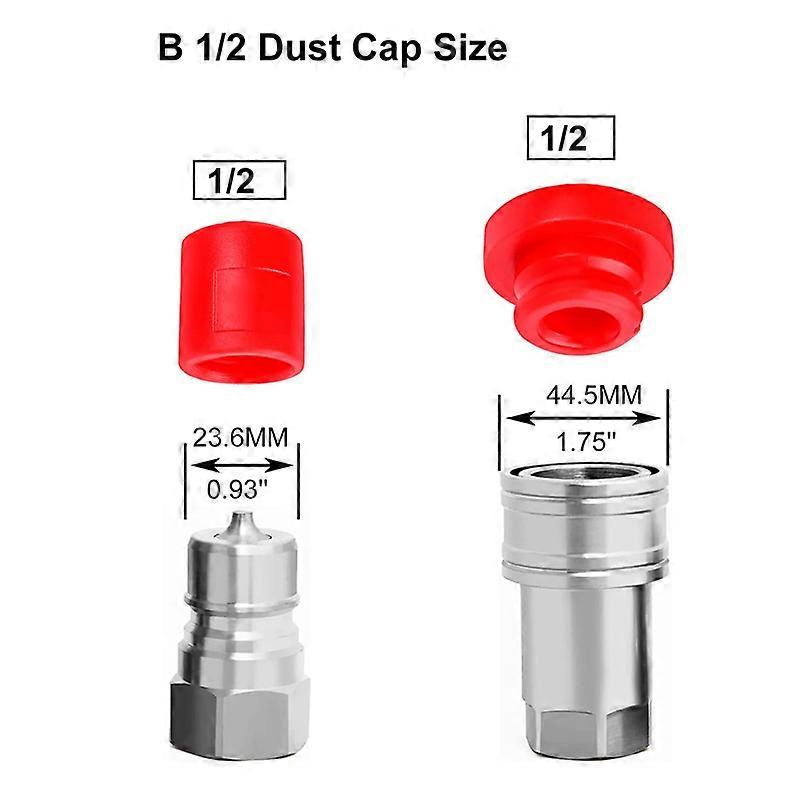 Hydraulic Quick Coupler Male Dust Cap and Female Plug Cover, Fits ...