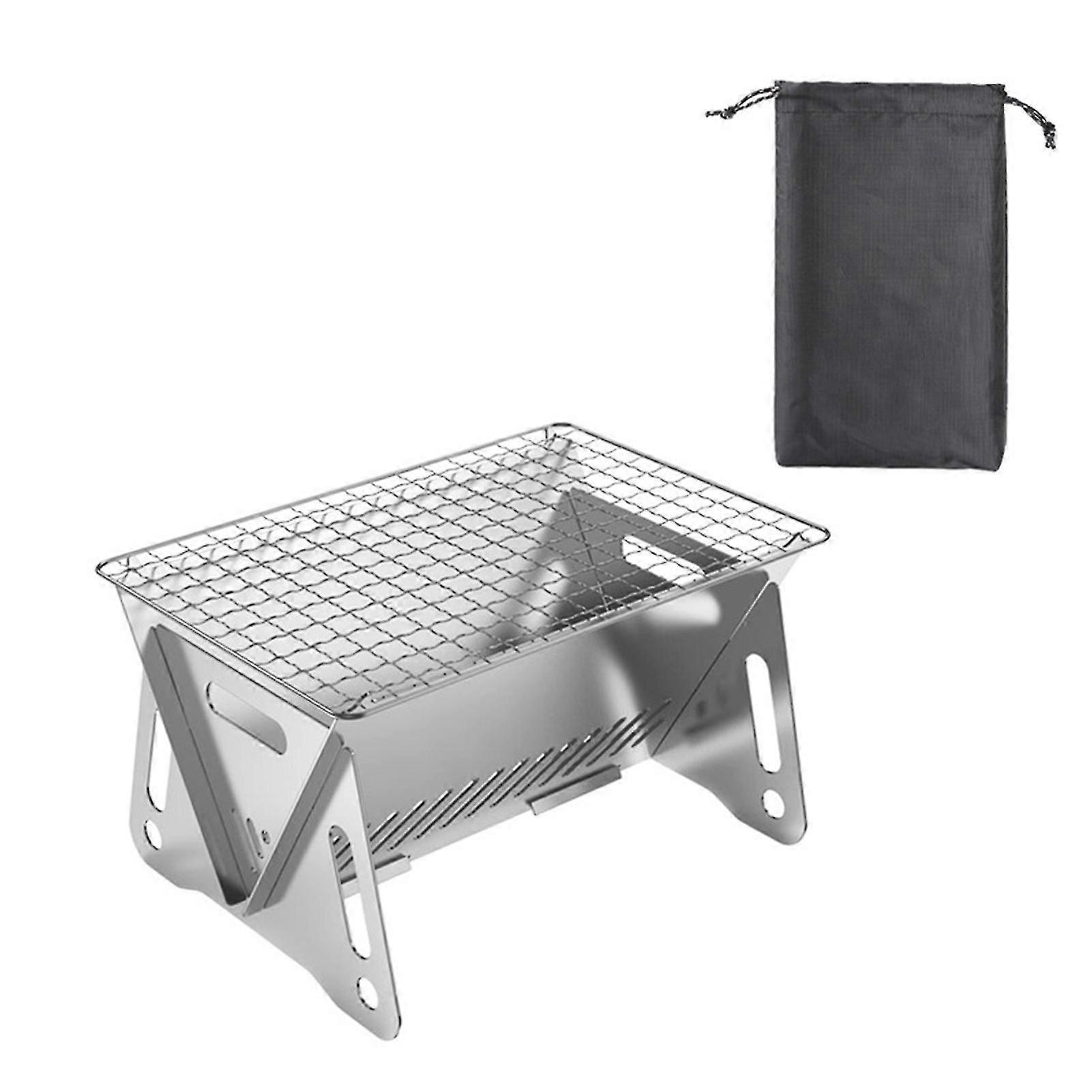 Collapsible Portable BBQ Grill for Camping - Lightweight Outdoor Stove ...
