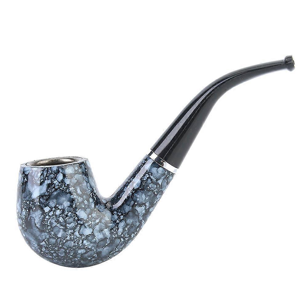Imitating Black Marble Grain Resin Tobacco Pipe Round Head Smoking ...