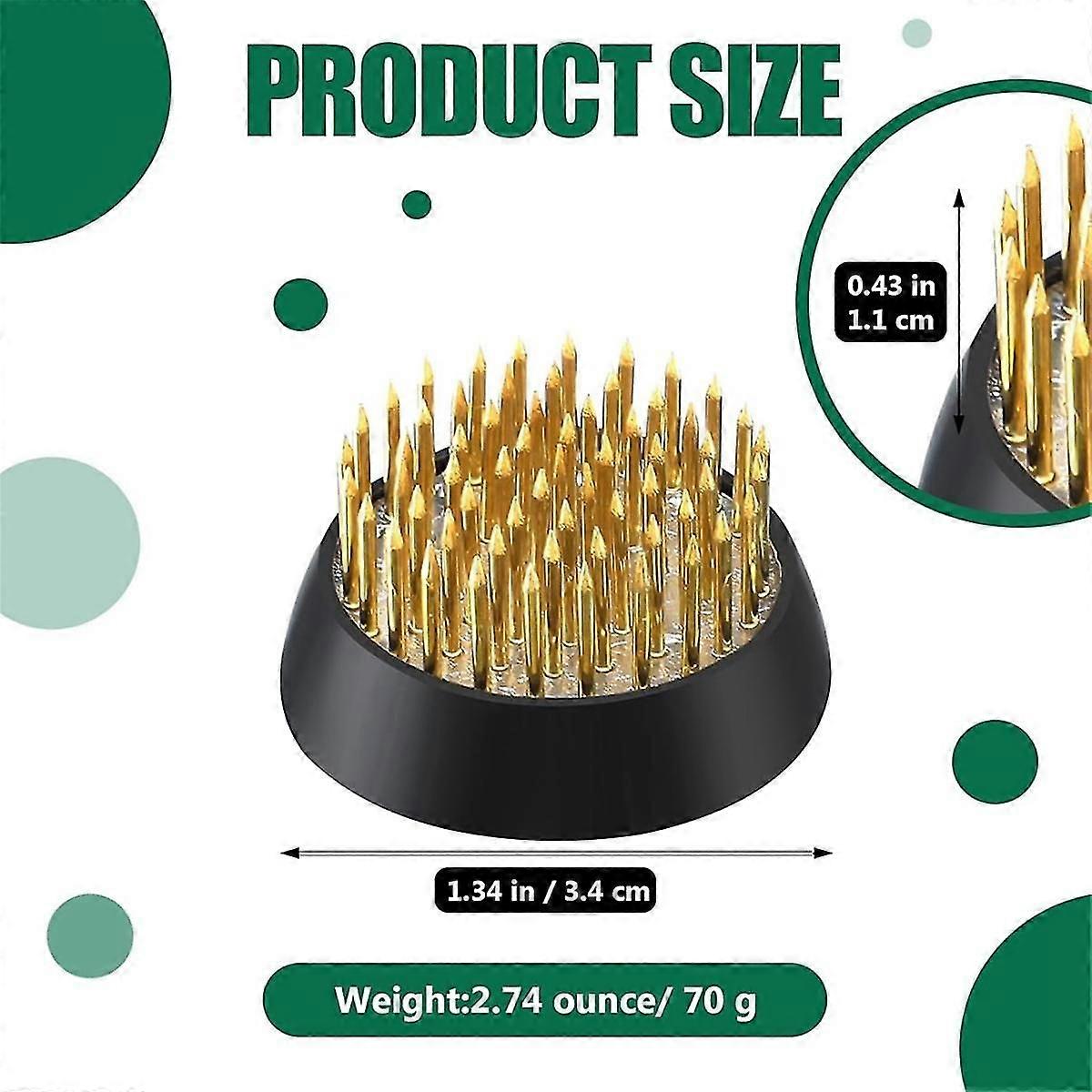 8 Pcs Flower Frogs Round Brass Flower Holder Japanese Ikebana Vase ...