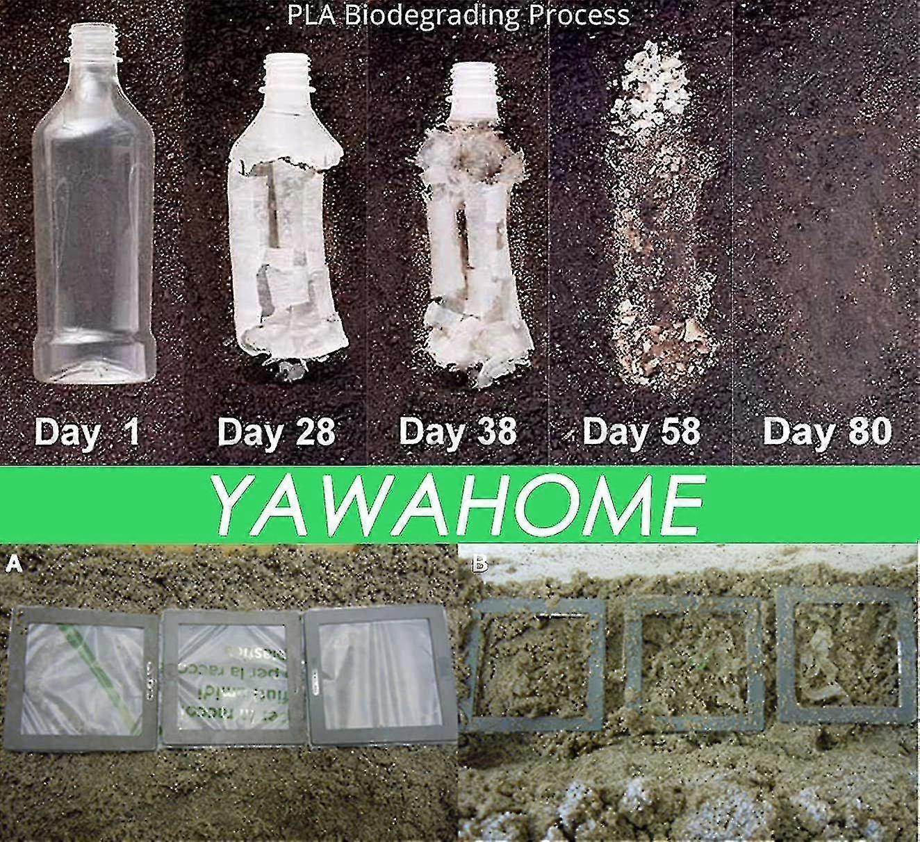 Pack of 100 biodegradable and compostable bin bags for food, household ...