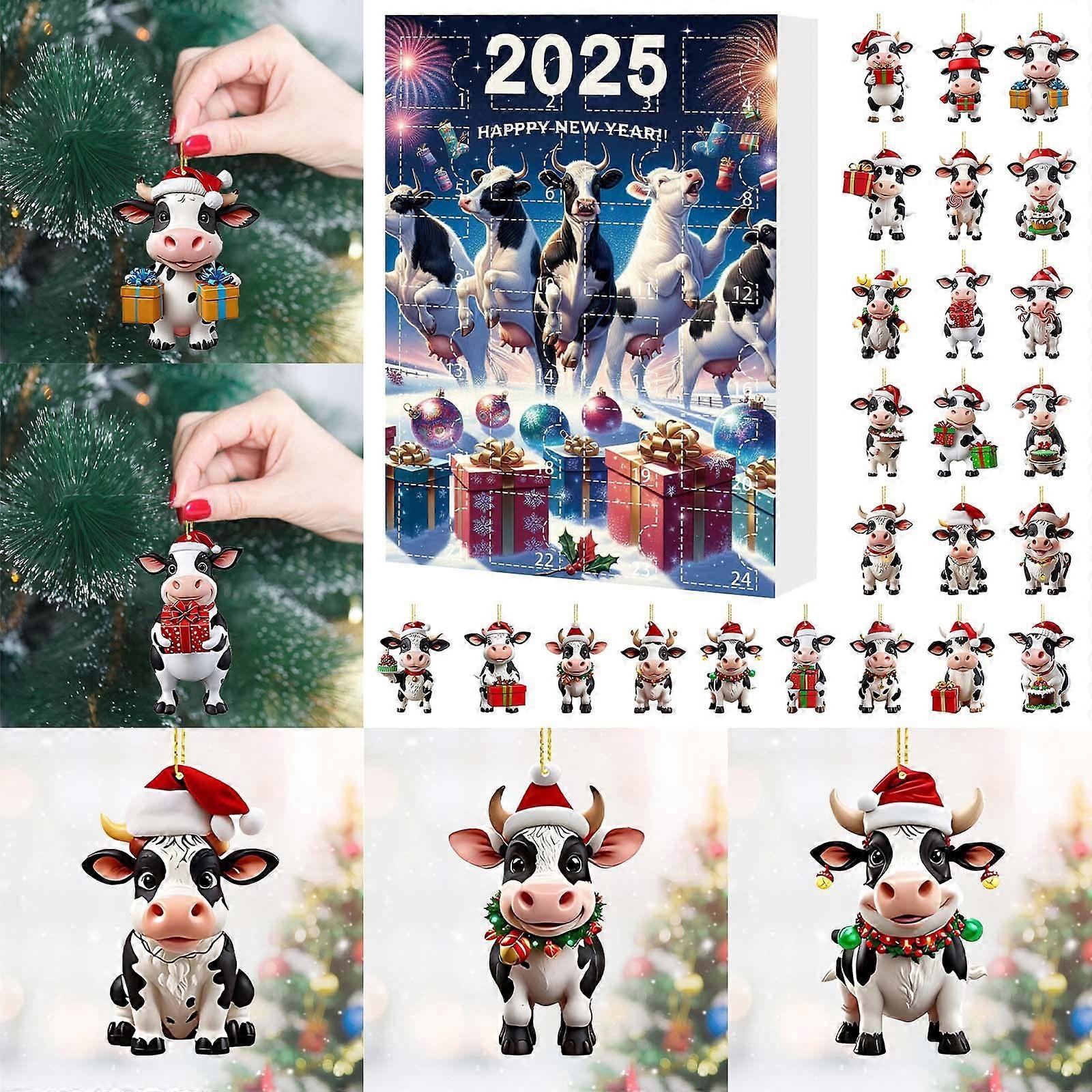 2025 Christmas Arrival Countdown Blind Box Santa Claus Dairy Farm ...