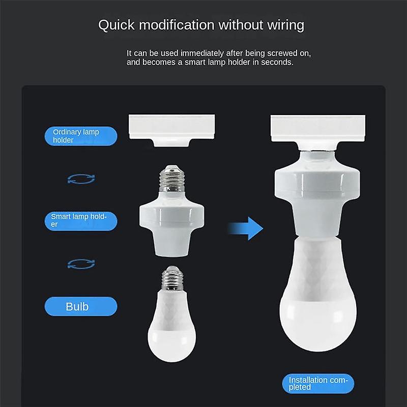 Tuya Wifi Smart E27 E26 Smart Light Adapter Smart Lamp Holder Base for ...