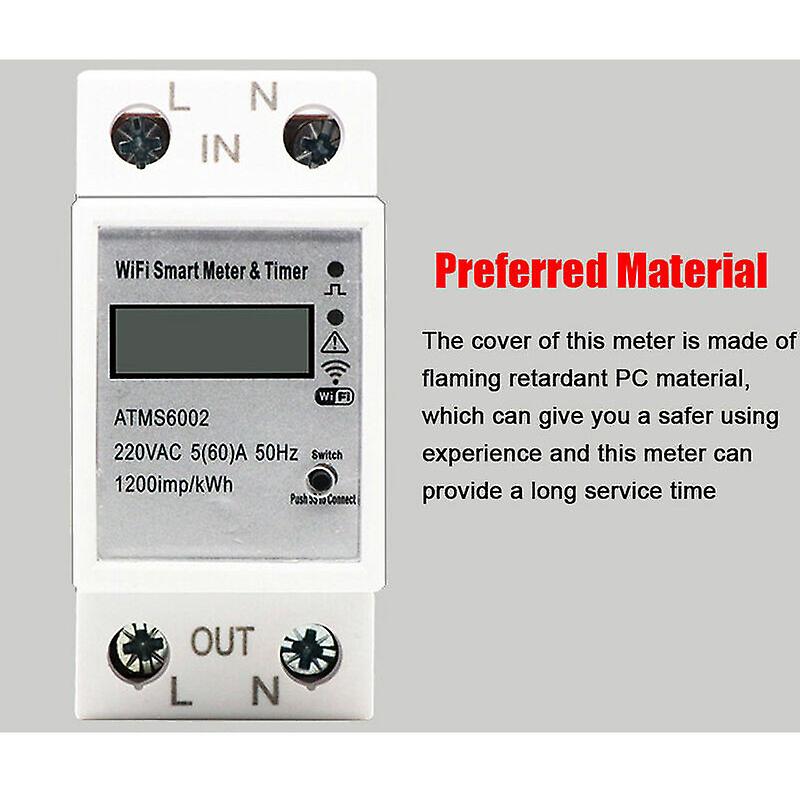 Tuya WiFi Smart Electricity Meter Smart Energy Meter Timer Home ...