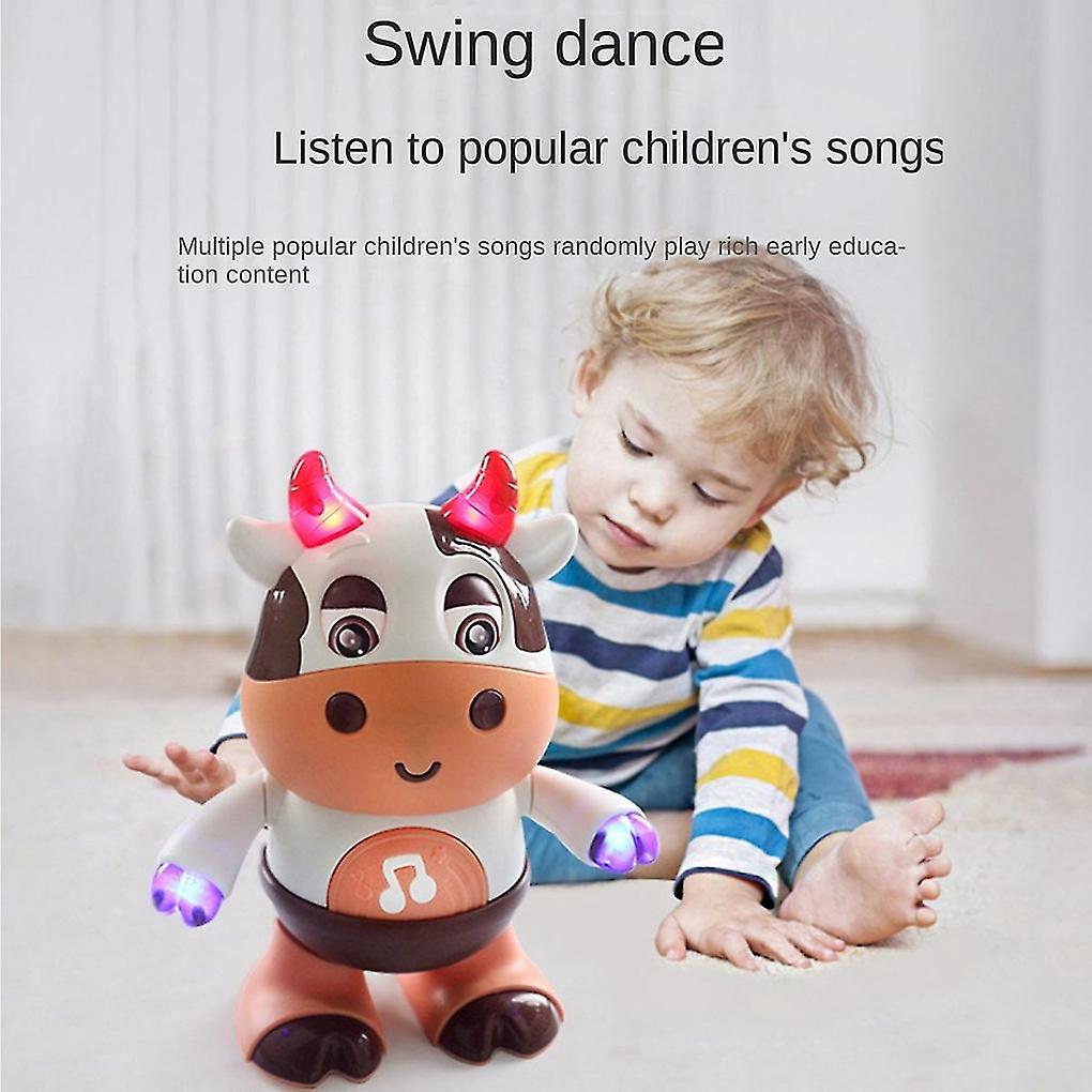Baby Cow Musical Toys,dancing Walking Cow Toy,baby Walking Toy With ...