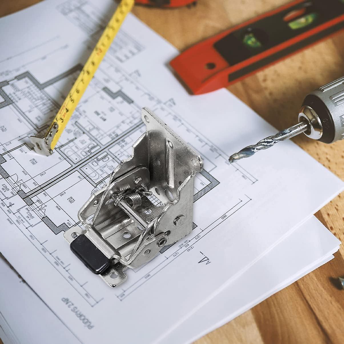 Shelf Brackets Heavy Duty 4pcs 90 Degree Self Locking Folding Hinge 90 ...