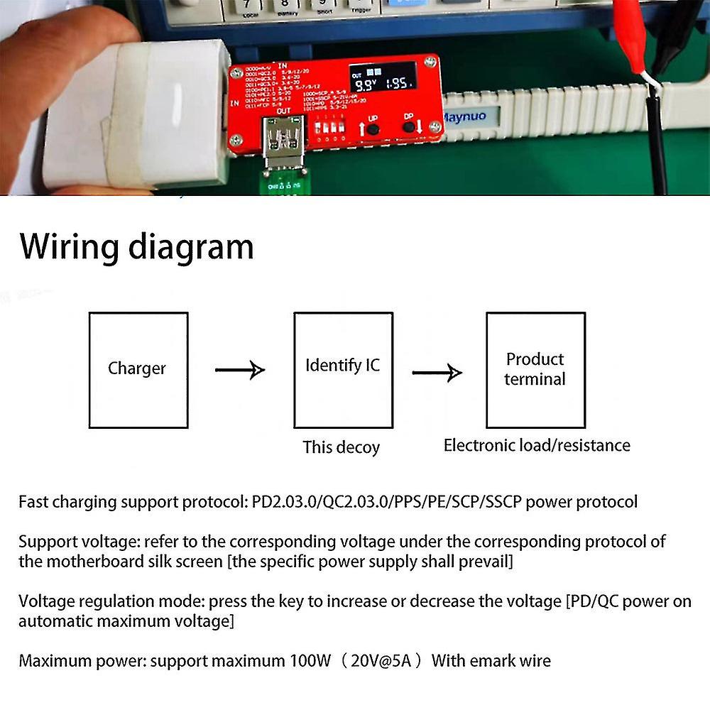 2 In 1 Pd2.0 3.0 5v/9v/12v/20v Protocol Fast Charge Trigger Decoy ...