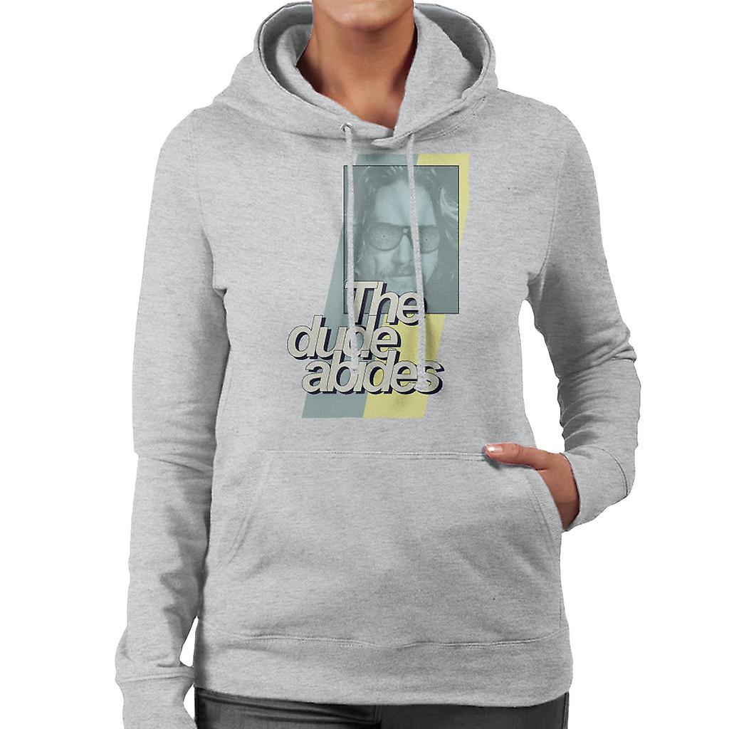 The Big Lebowski The Dude Abides Retro Lines Women's Hooded Sweatshirt ...