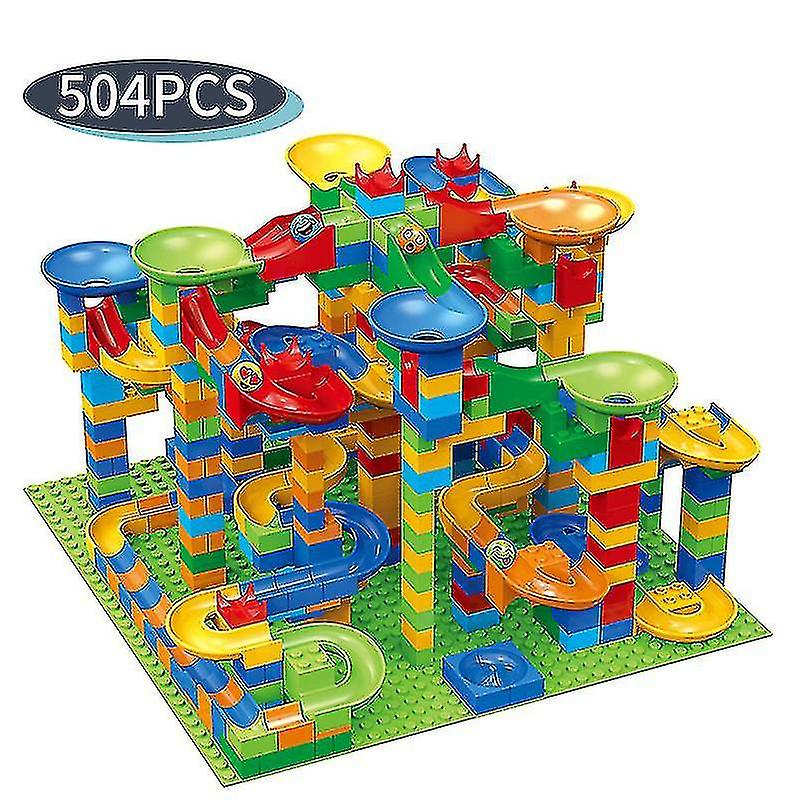 84-504pcs Small Size Marble Race Run Blocks Maze Ball Track Building ...