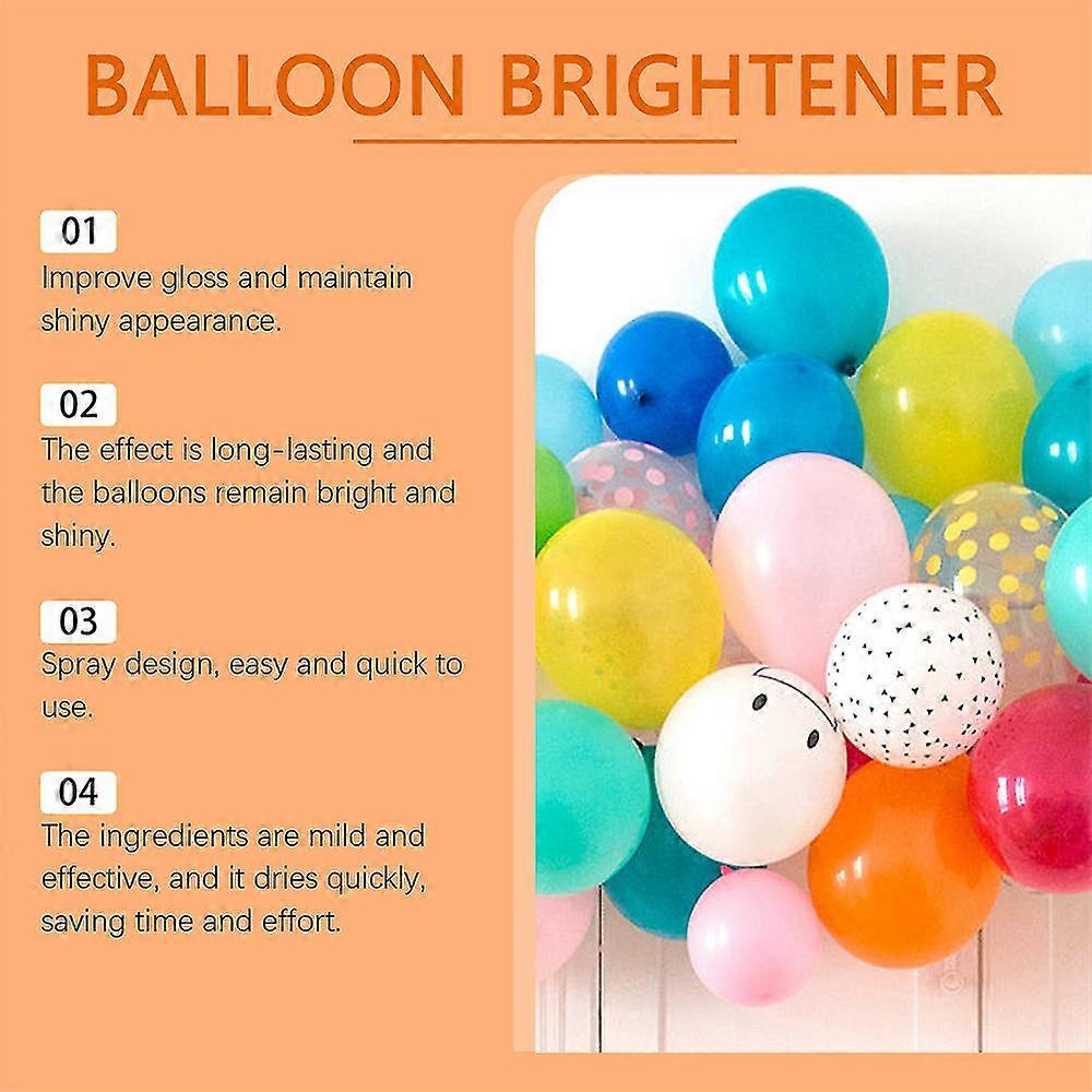 2x Balloon Spray Shine Spray for Balloon 100ml Glow Balloons Spray No ...
