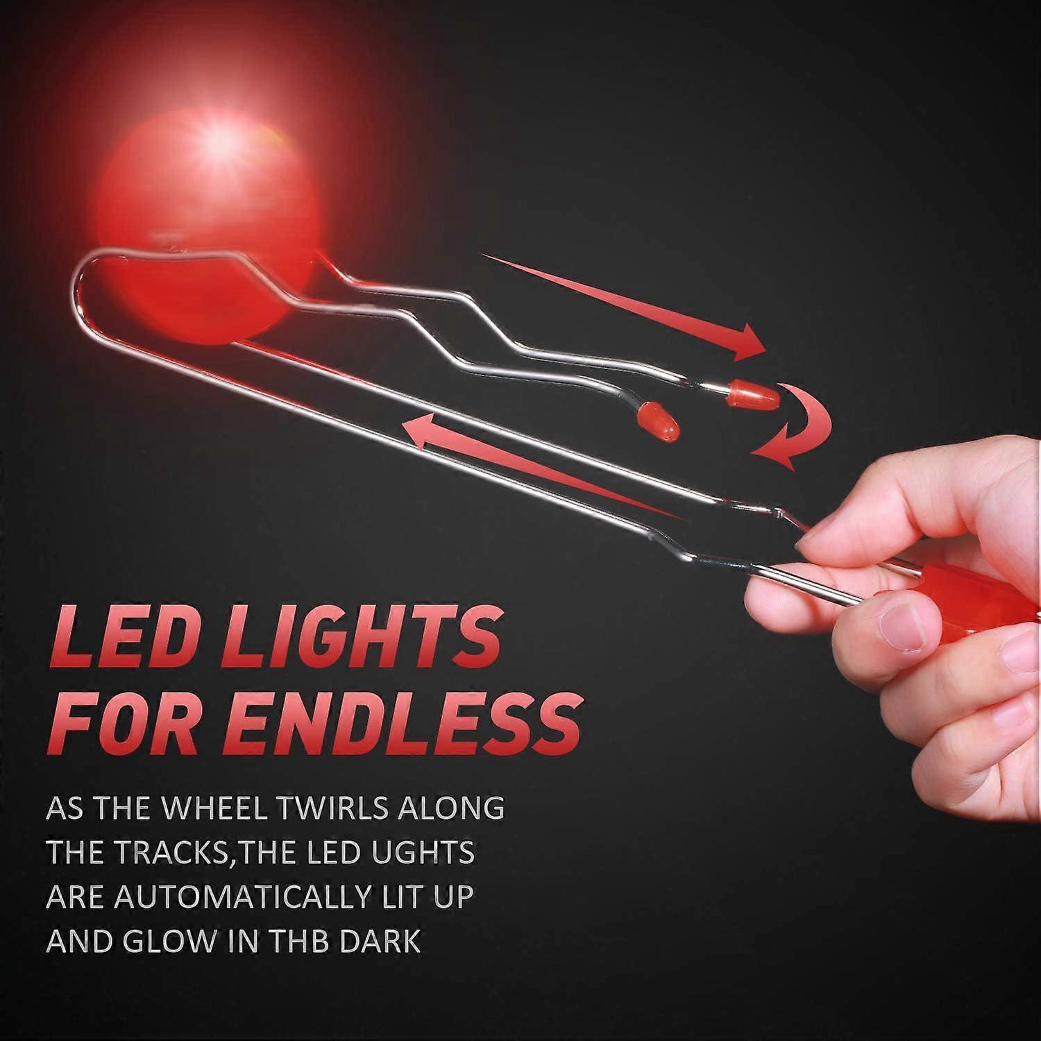 3 Pieces Retro Magic Rail Twirler Flashing Gyro Wheel Classic Rail ...