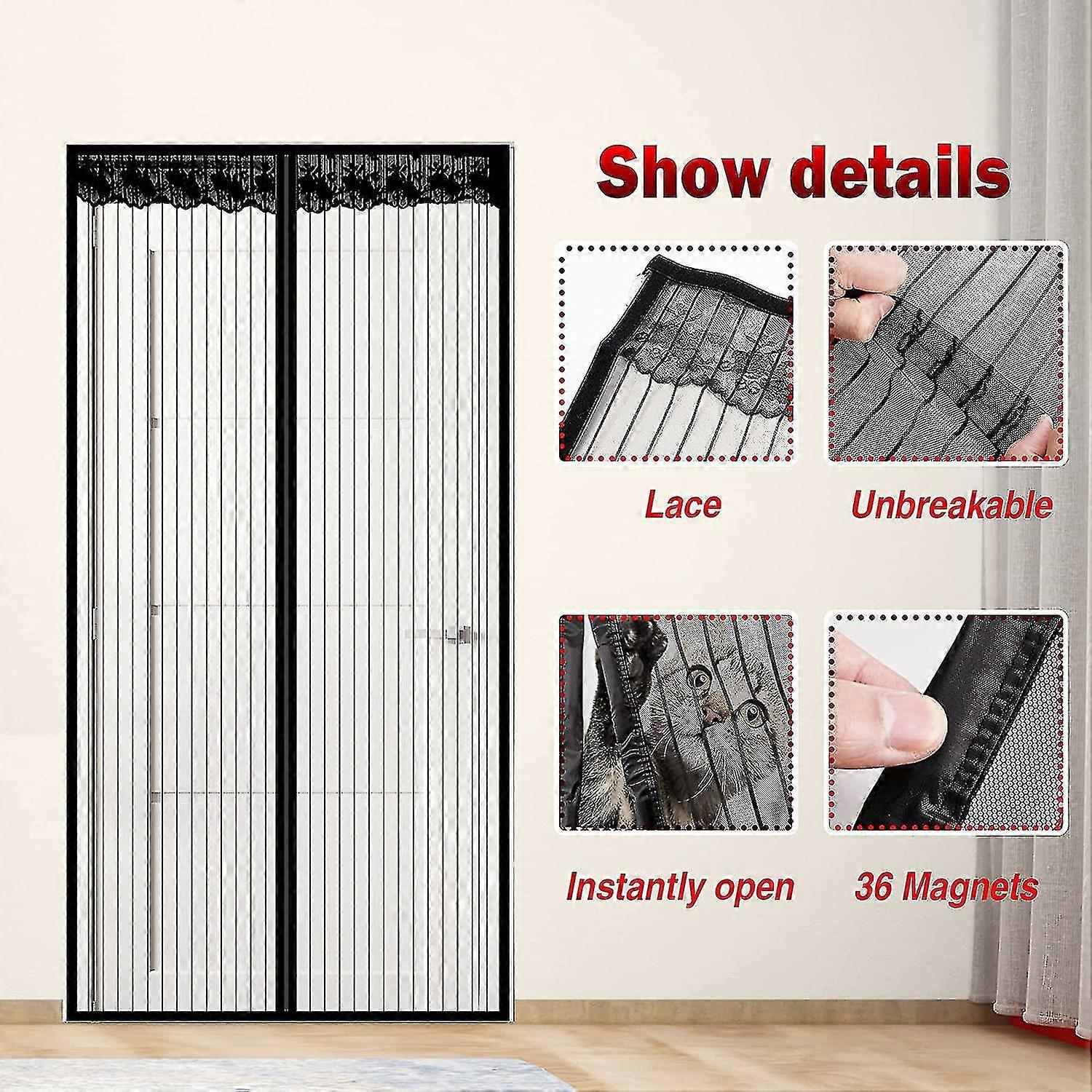 Magnetic Mosquito Net For Door - 100 X 210 Cm - Mosquito Repellent - 18 ...