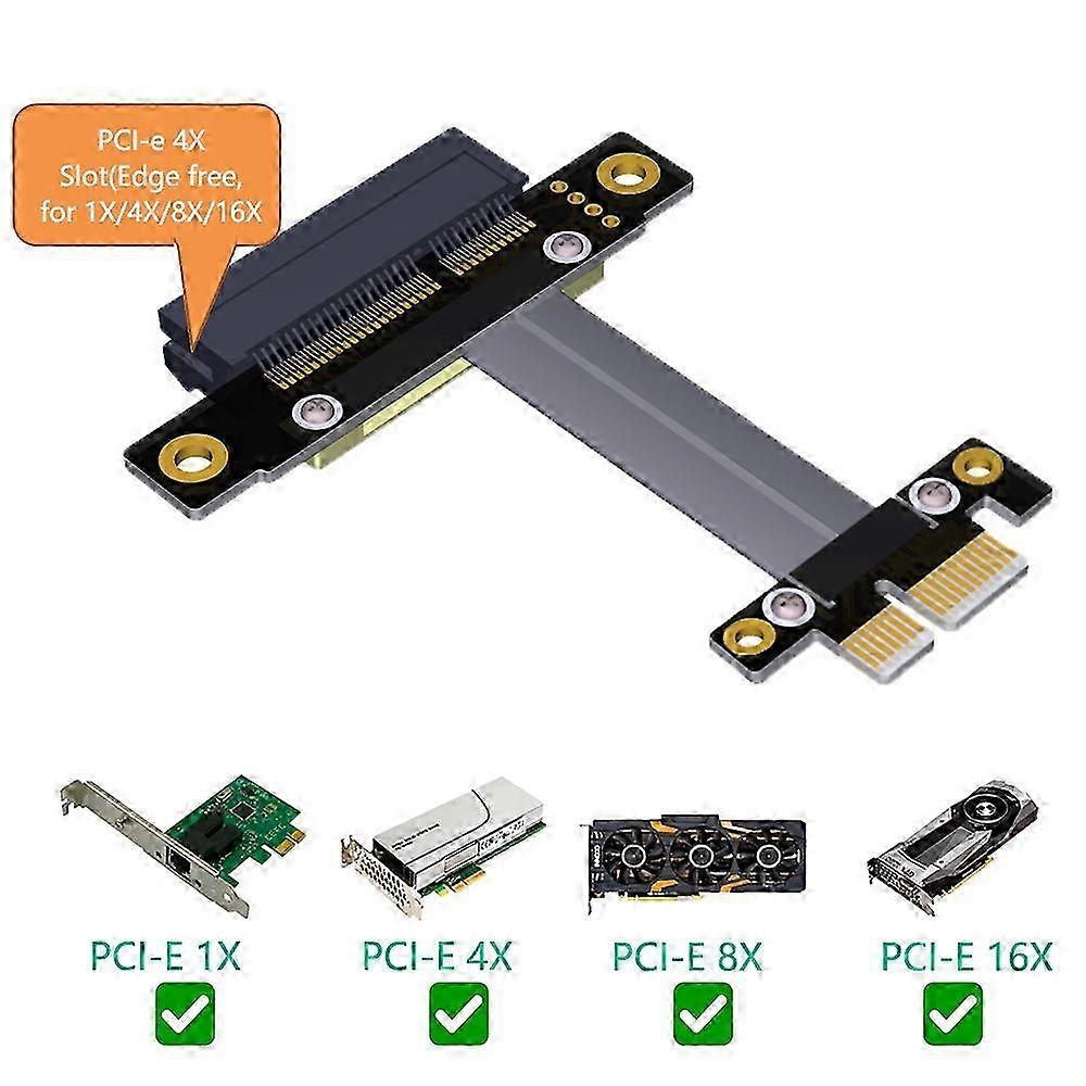 PCIE PCI Express 4X to 1X Extension Cable PCI-E 1X to 4X Extender ...