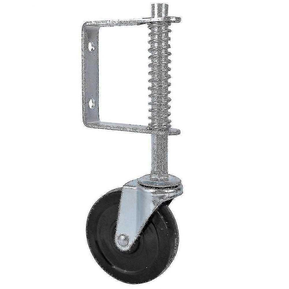 4 Inch Rubber Gate Wheel Spring Loaded Swivel Caster Heavy Duty 220lbs ...