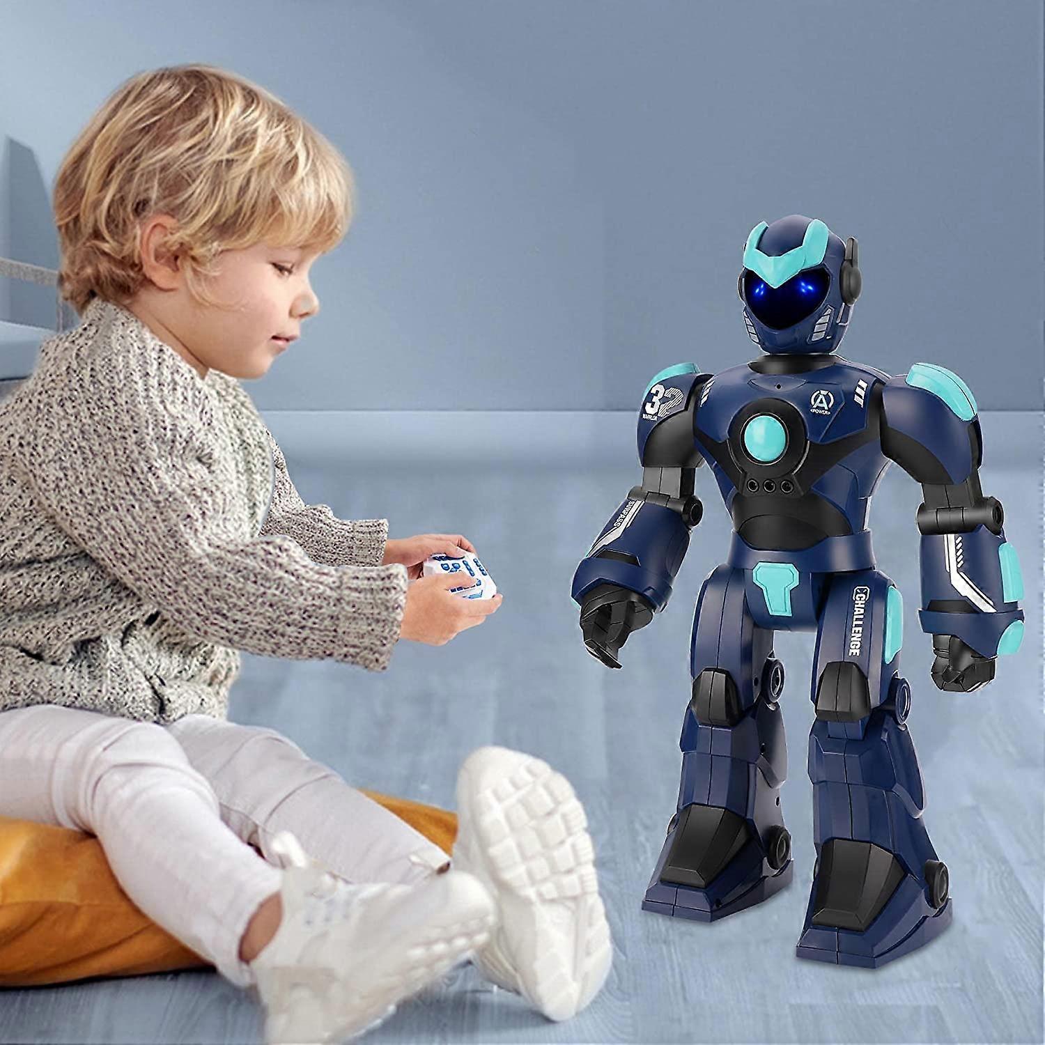 Robot Toys RC Robot for Kids Rechargeable Intelligent Programmable Robot with Controller, Remote ...