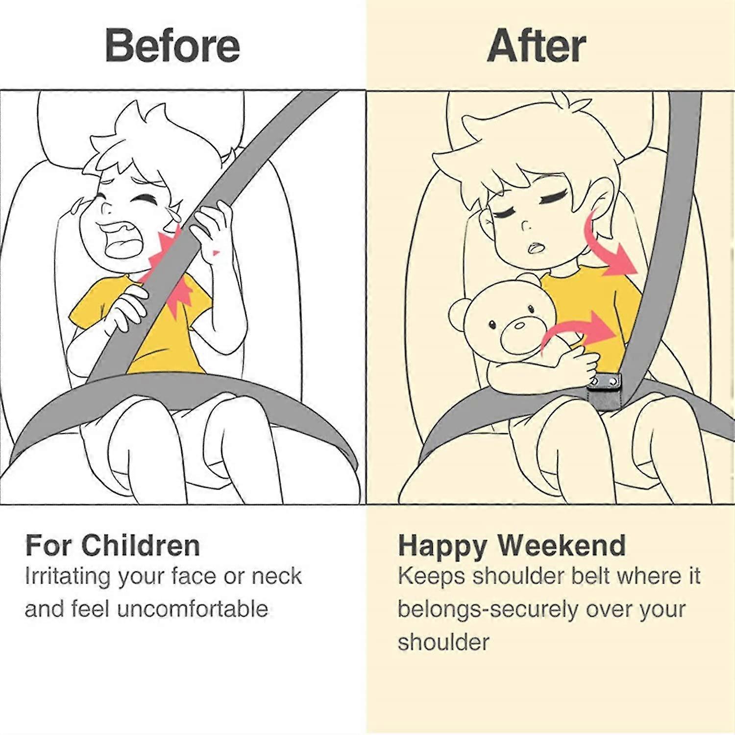 2 Pieces Universal Vehicle Safety Clips, Car Strap Positioner, Seat ...