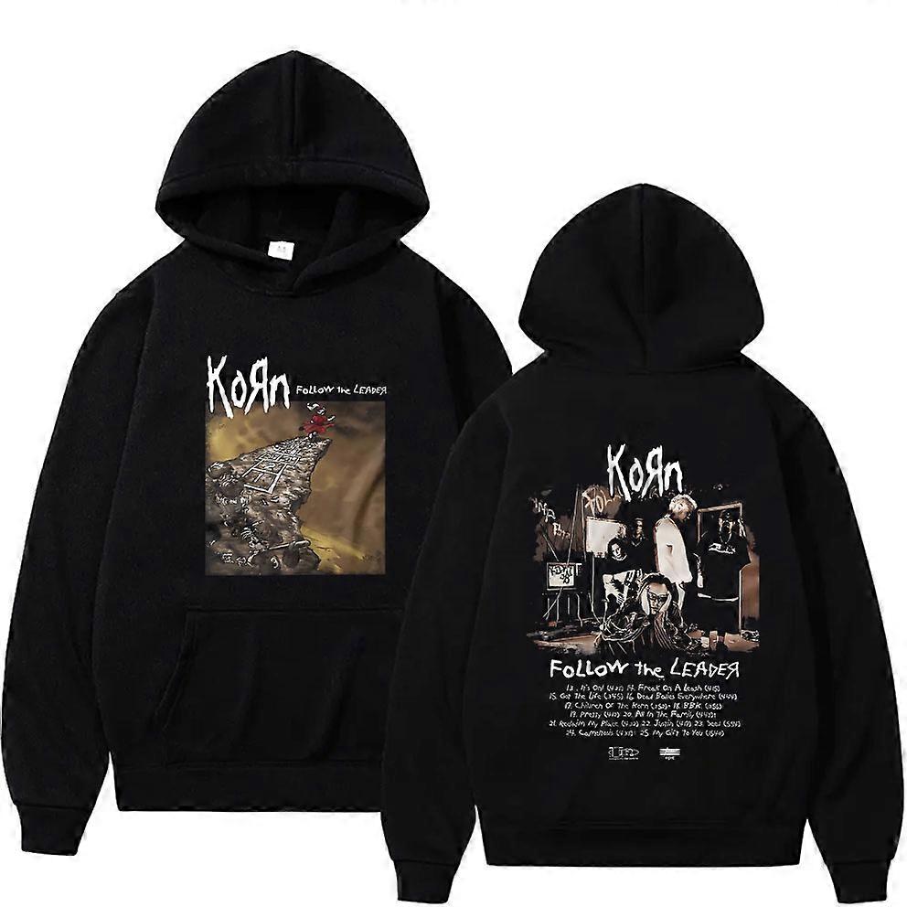 Rock Band Korn Follow The Leader Graphic Hoodie Men Women Gothic Tracksuit Male Oversized ...