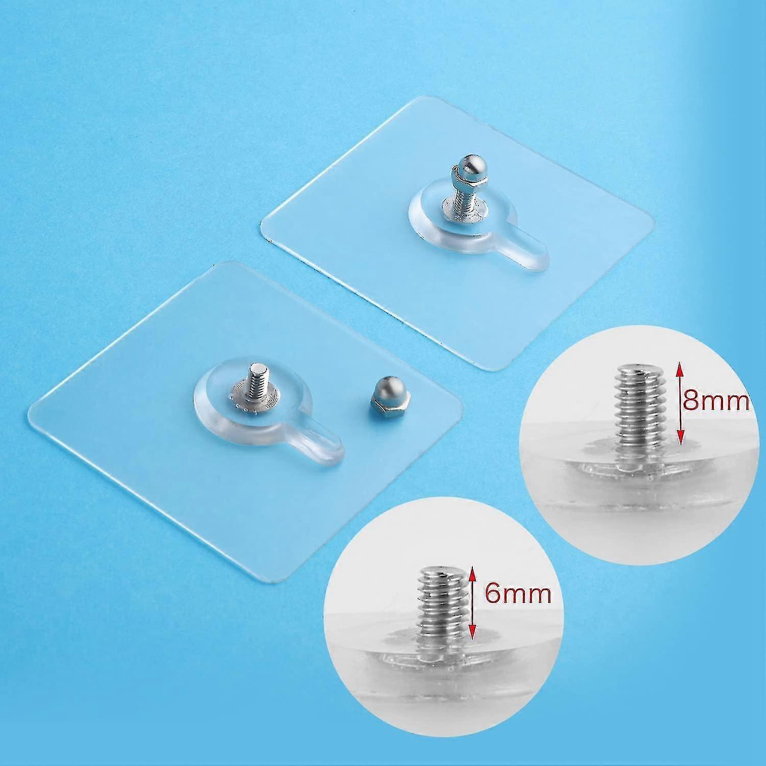 20pcs Self Adhesive Hanging Nails, Wall-mounted Screw Hook Punch-free ...