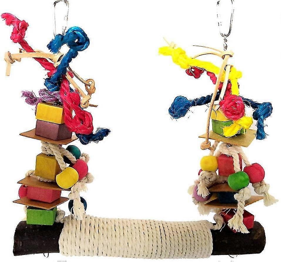 Large Parrot Swing, Bird Swing, Parrot Toy, Hemp Rope Nets For ...