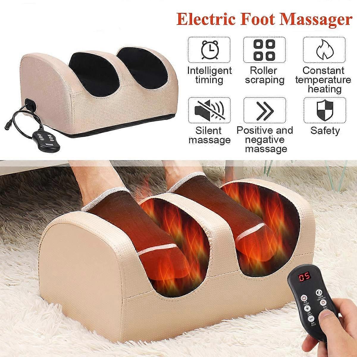 Electric Leg Foot Massager Machines Heating Therapy Shiatsu Kneading ...