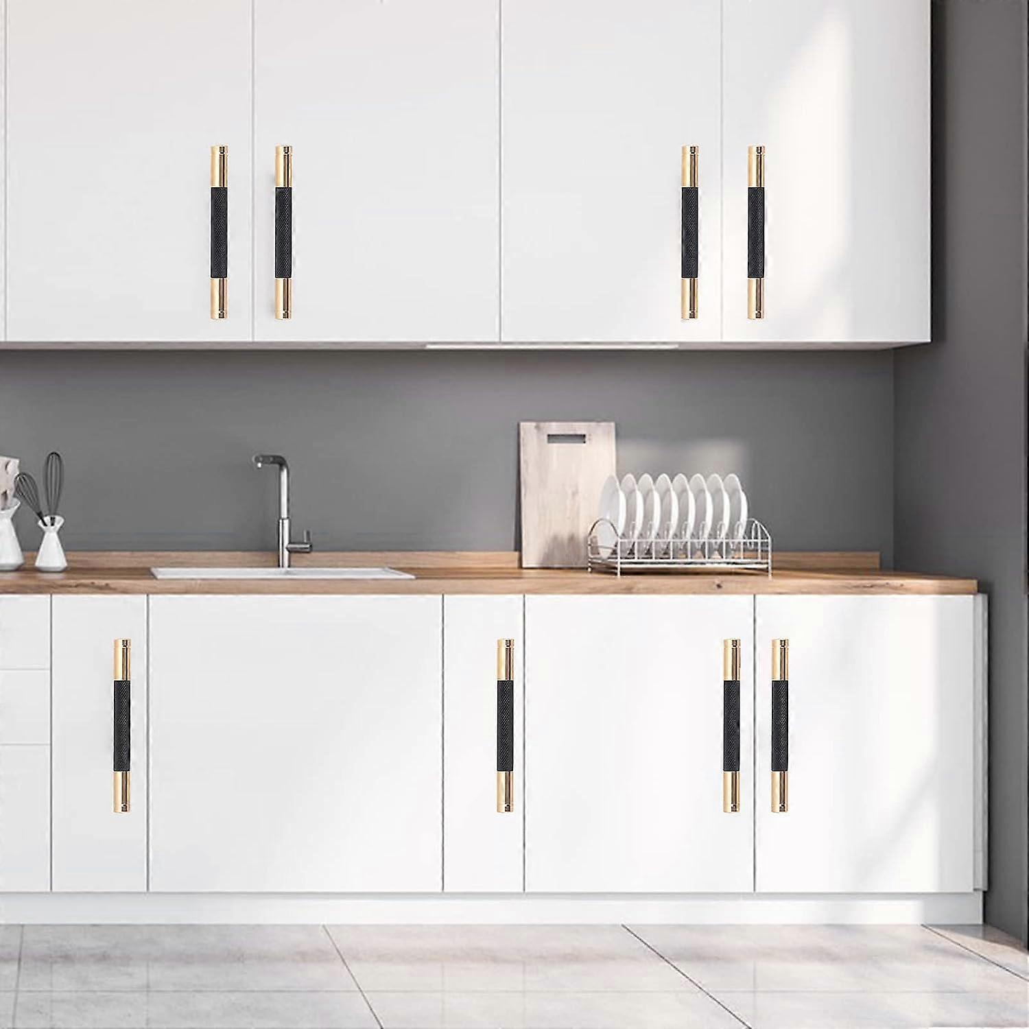 10 Pcs Kitchen Door Handles, Gold Drawer Handles, Aluminum Alloy ...