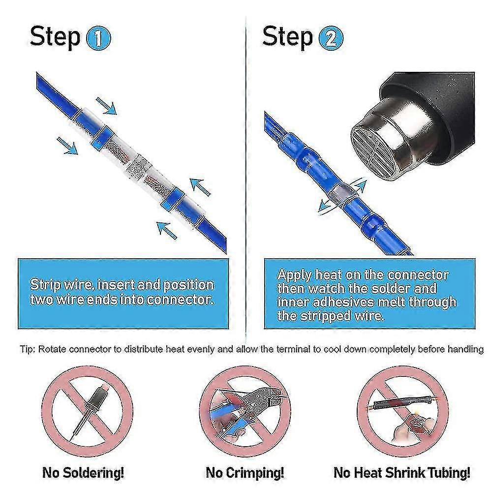 500pcs Solder Joint Wire Connector - Shrink Solder Butt Connectors ...