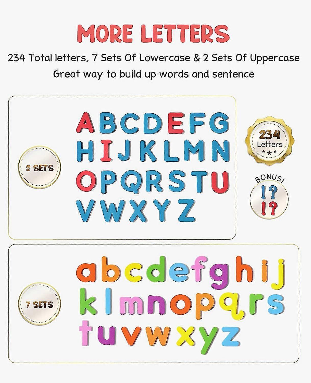 Gamenote Classroom Magnetic Alphabet Letters Kit 234 Pcs With Double ...