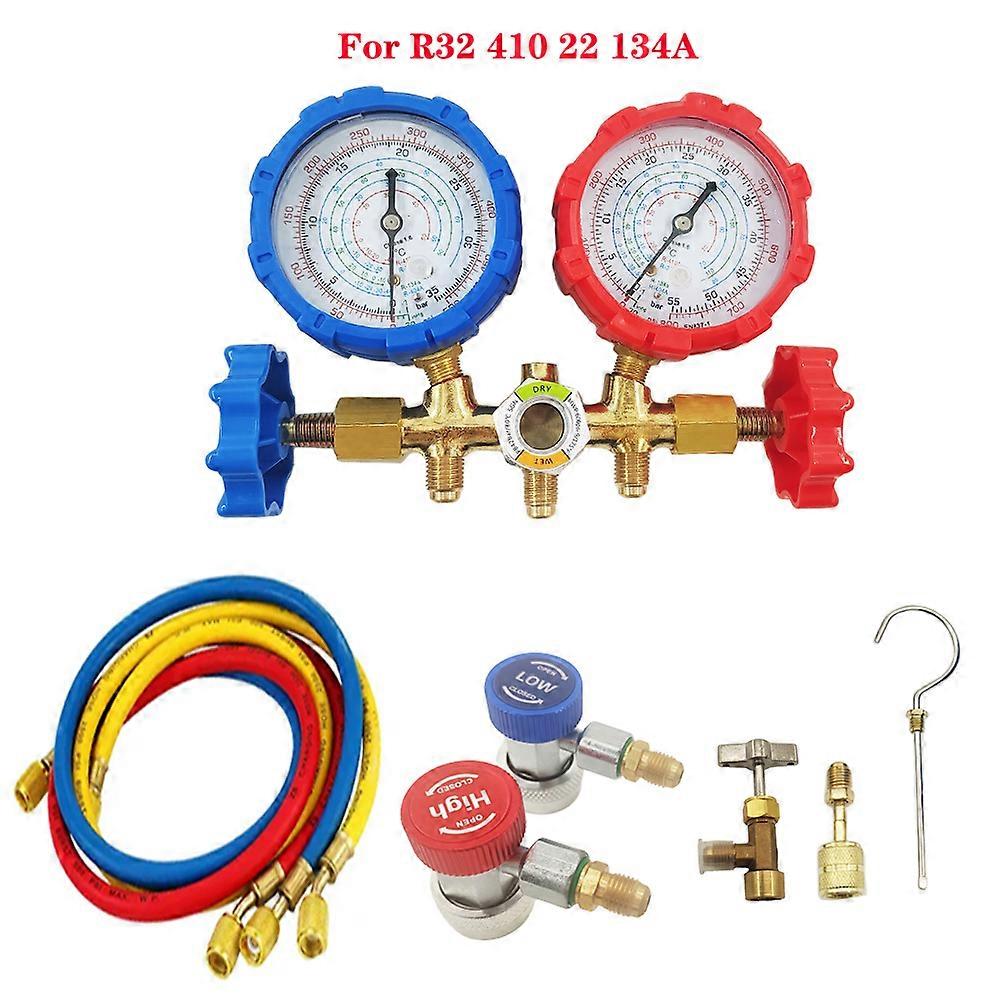 Refrigerant Manifold Gauge Air Condition Refrigeration Set For R410A R32 R404A R134A Air ...