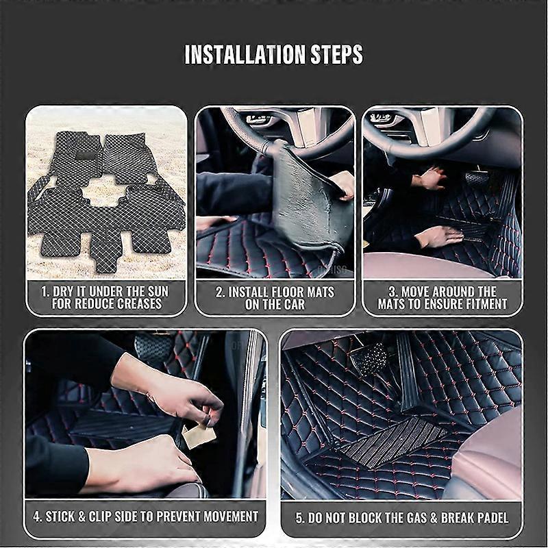 Custom leather 5 seat car floor mats for Mercedes Benz W203 W210 W211 ...