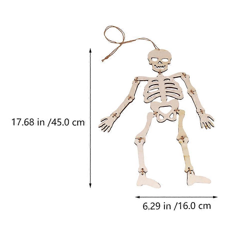 Statue Decor Wooden Jointed Skeleton Skeleton Props Party Adornments ...