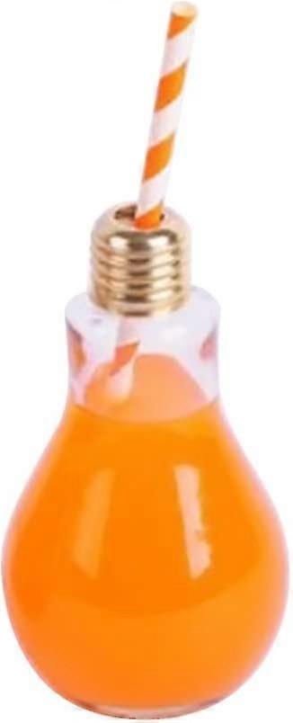 400ml Light Bulb Shaped Glass Bottle Novelty Drinking Glasses Party ...