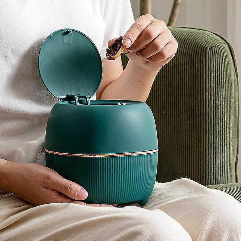 Fashion Desktop Trash Can Dustbin Bin Household Mini Bedside Waste Bin ...