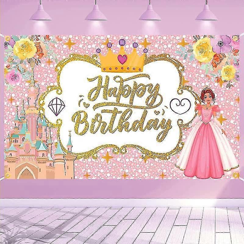 Princess Birthday Decorations Party Backdrop, Princess Birthday Party ...