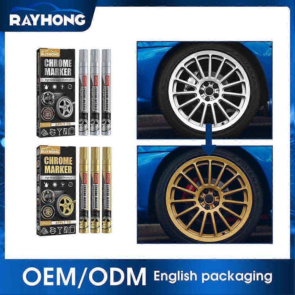 Metallic Liquid Chrome Mirror Finish Paint Pen Waterproof Art Marker ...