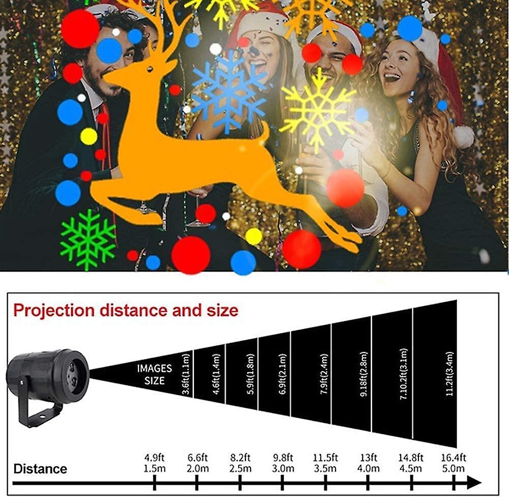 16 Patterns Rgb Multicolour Led Rotating Christmas Projection Lamp ...