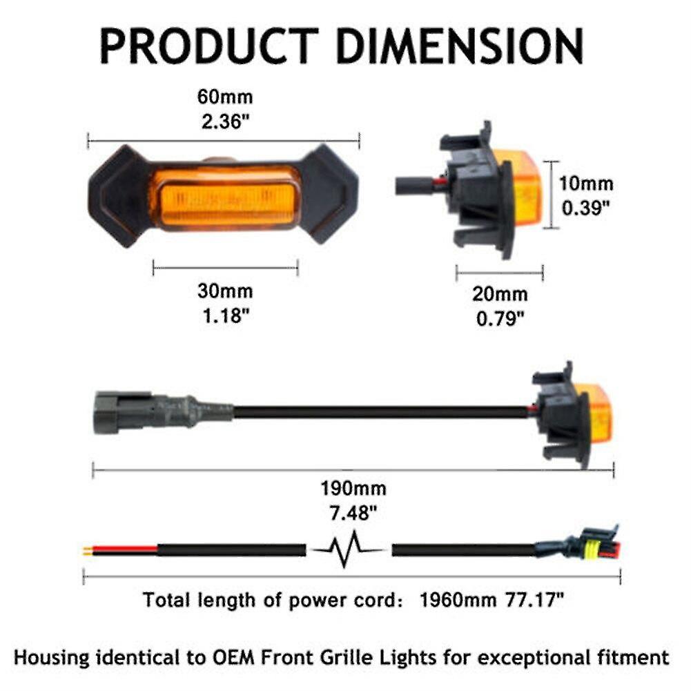 4pcs Car Front Grille Led Light Raptor Style Grill Cover Kit For Toyota ...