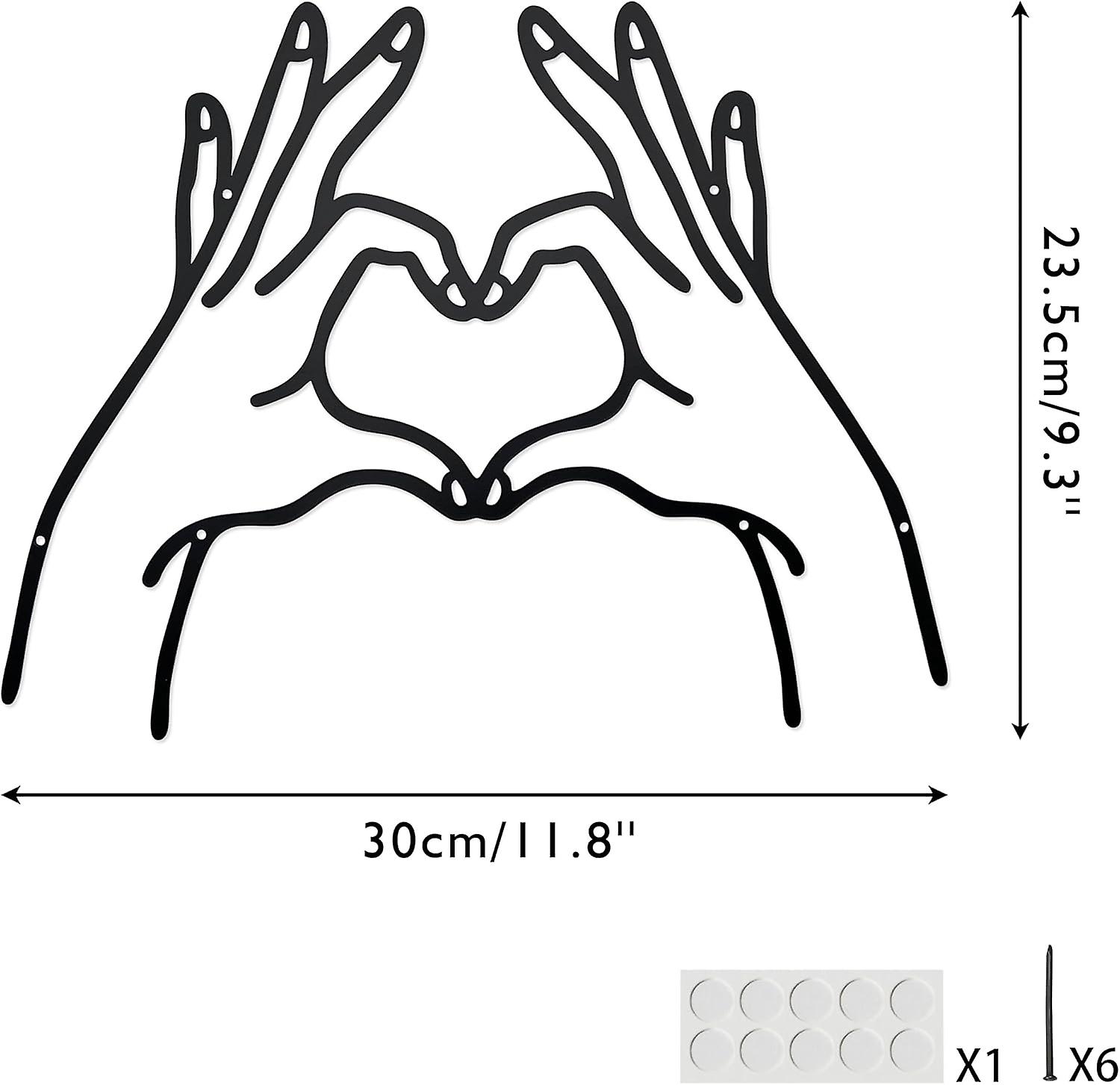 Heart Hands Sign Decor Love Hands Sign Wall Decor Boho Decor Love Wall ...