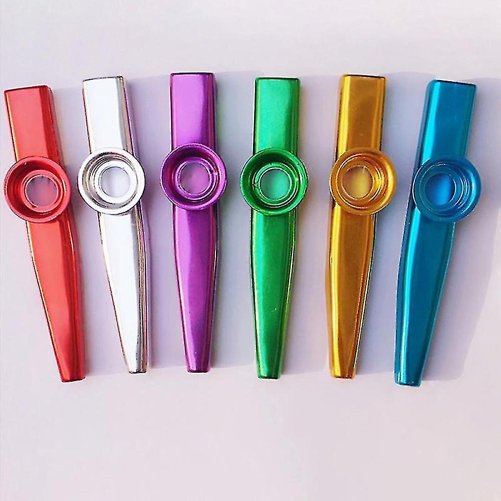 24-pack Metal Kazoos With 24 Pcs Kazoo Flute Diaphragms 6 Colors,good ...