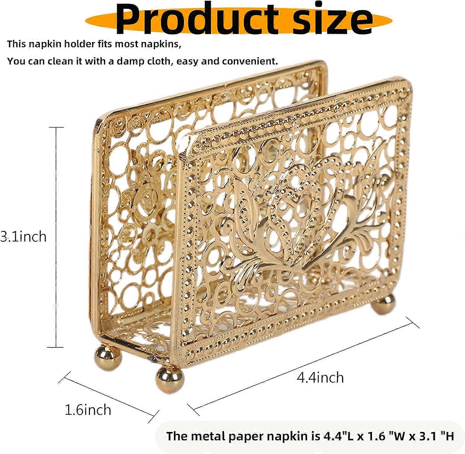 2pcs Metal Napkin Holder Paper Napkin Stand Paper Napkin Storage Tray ...