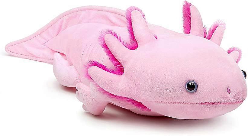 Kongqtee Simulation Axolotl Plush Toy - 20" Soft Realistic Pink Axolotl ...