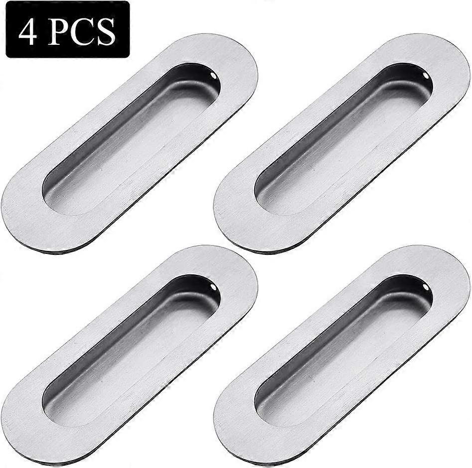 4 Pieces Sliding Door Handles Oval Recessed Handle Shell Handle ...