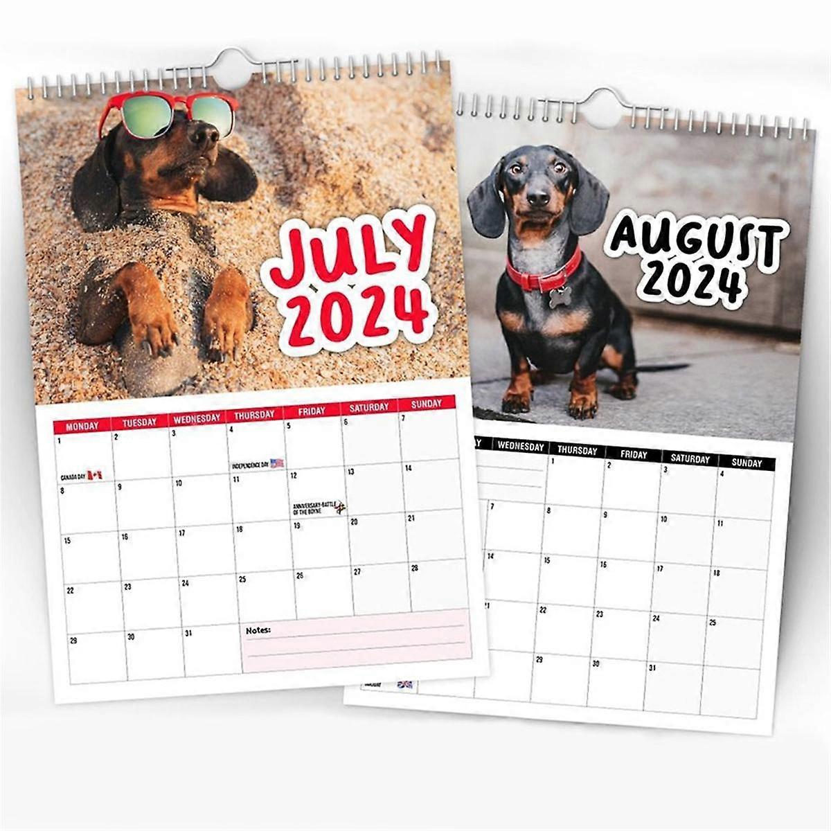 Paper 2024 Cheeky Dachshunds Calendar New Year's Gifts Gift Wall ...