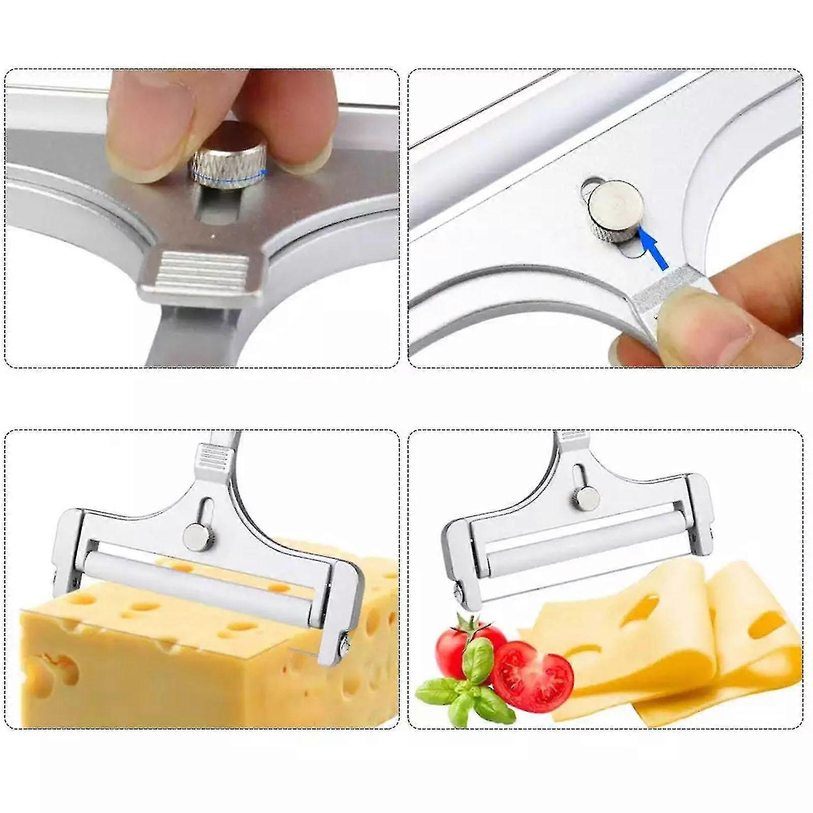 Stainless Steel Wire Cheese Slicer Adjustable Thickness Cheese Cutter ...