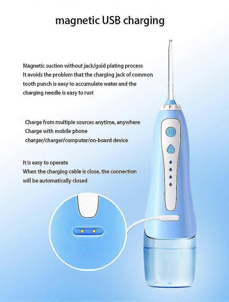 Oral irrigator portable water dental flosser usb rechargeable water jet ...