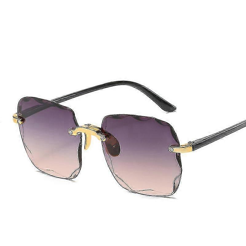 Square Rimless Sunglasses Women Luxury Brand Designer Summer Red ...