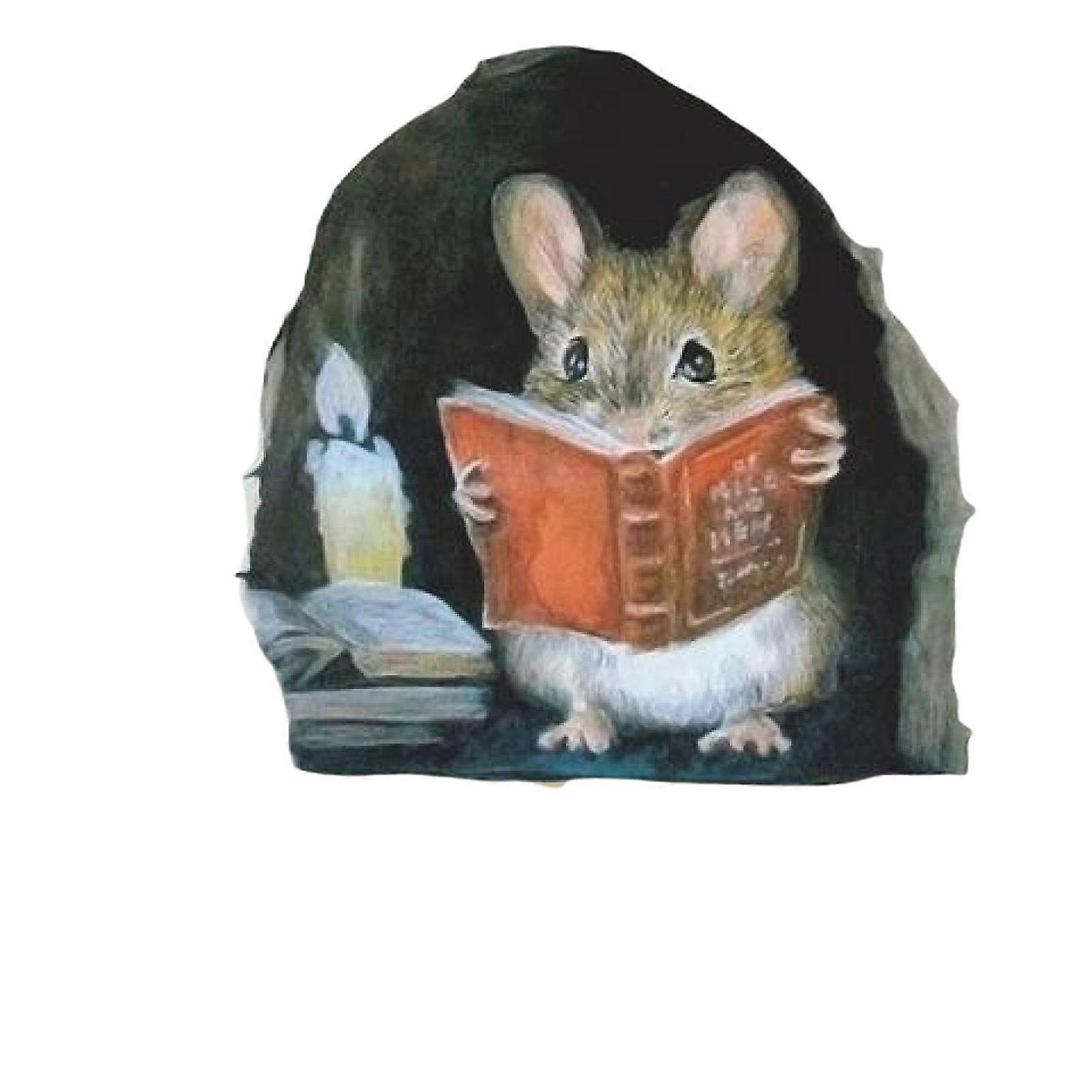 Mouse Reading Book, Wall Decor Sticker Decal, Kids Room, Classroom ...