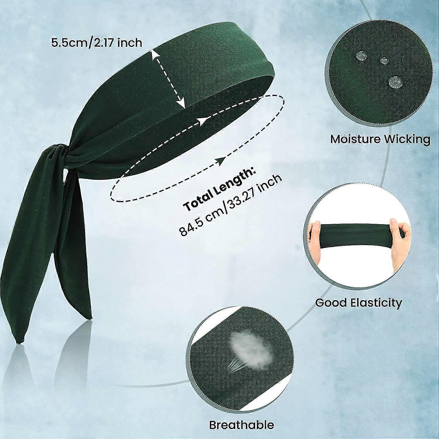 4 Pieces Tennis Tie Headband Head Tie Tennis Bandana Elastic Sports ...