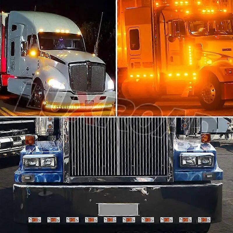 12V 24V LED Side Marker Light 12LED Trailer Light Turn Signal Lamp ...