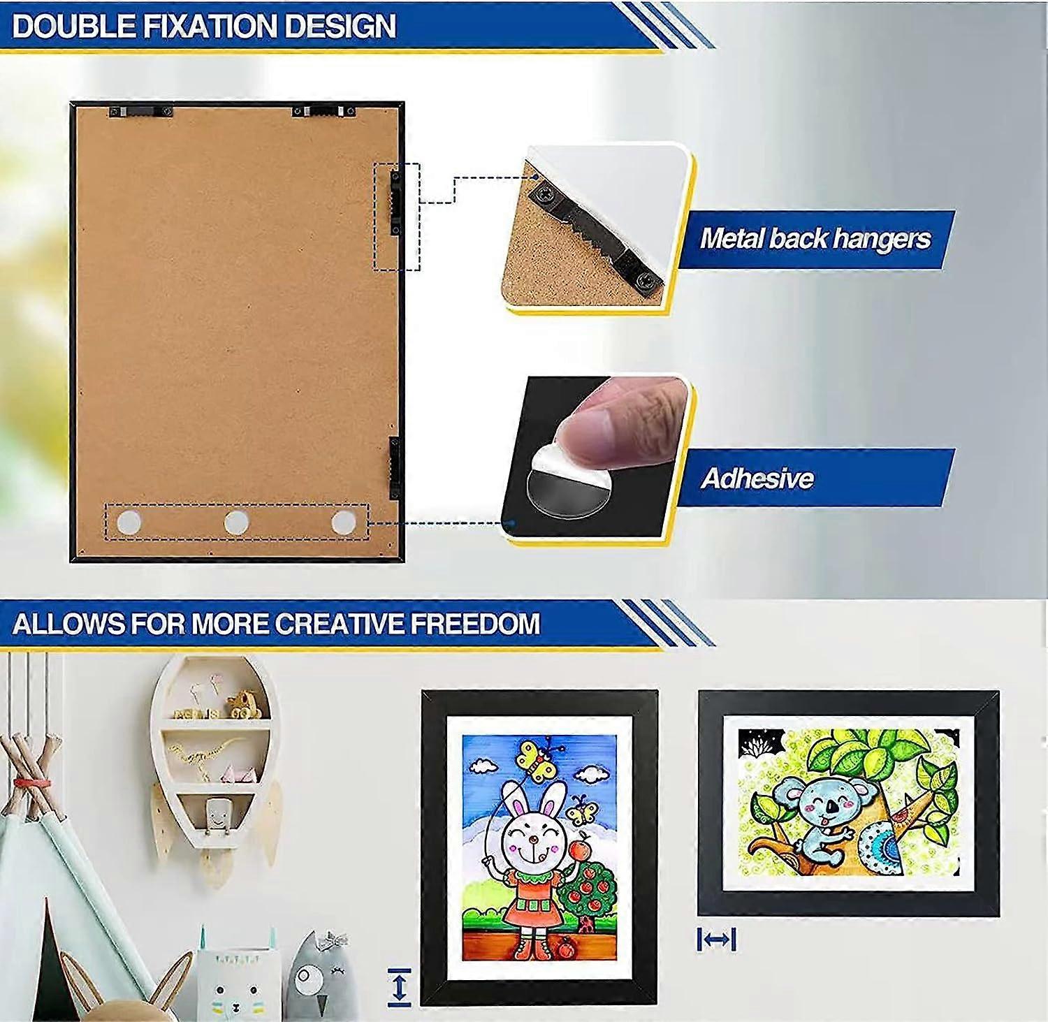 A4 Photo Frame for Kids, Folding Frame for Kids Drawings, Collapsible ...