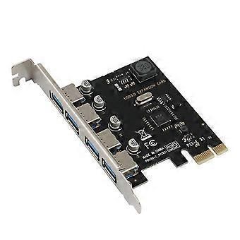 4 Port USB 3.0 PCI-E Expansion Card PCI Express PCIe USB 3.0 HUB Adapter 4-Port USB3.0 ...
